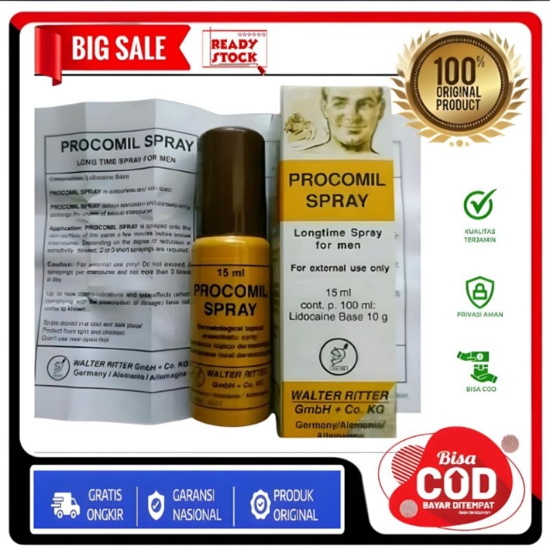 Jual Procomil Spray Original Tanpa Efek Samping 15ml Perawatan | Shopee Indonesia