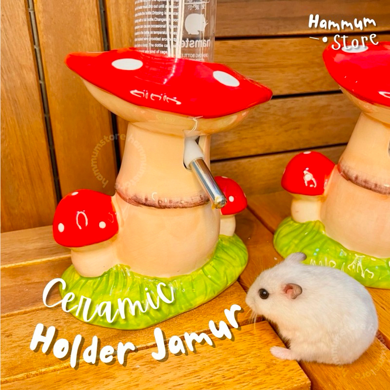 Jual TEMPAT BOTOL JAMUR KERAMIK C3 — Holder Botol Minum Hamster ...