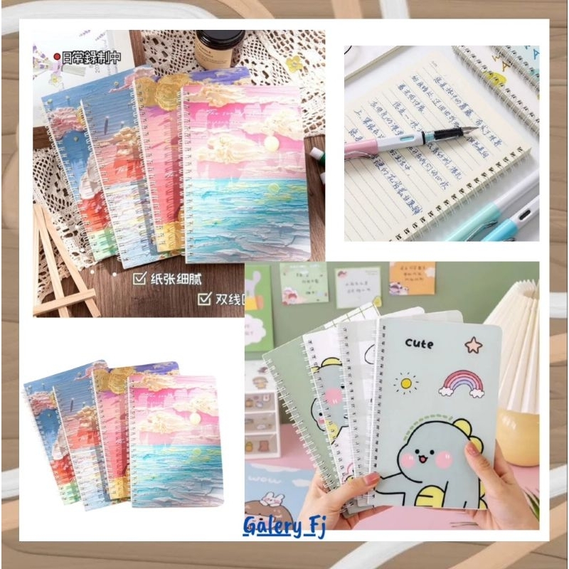 Jual NOTEBOOK A5 SPIRAL / BUKU DIARY AESTHETIC / BUKU JURNAL / BUKU ...