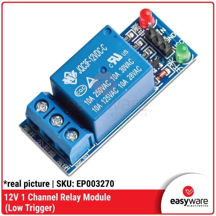 Jual Relay module 1 channel relay module low trigger 12V DC | Shopee ...