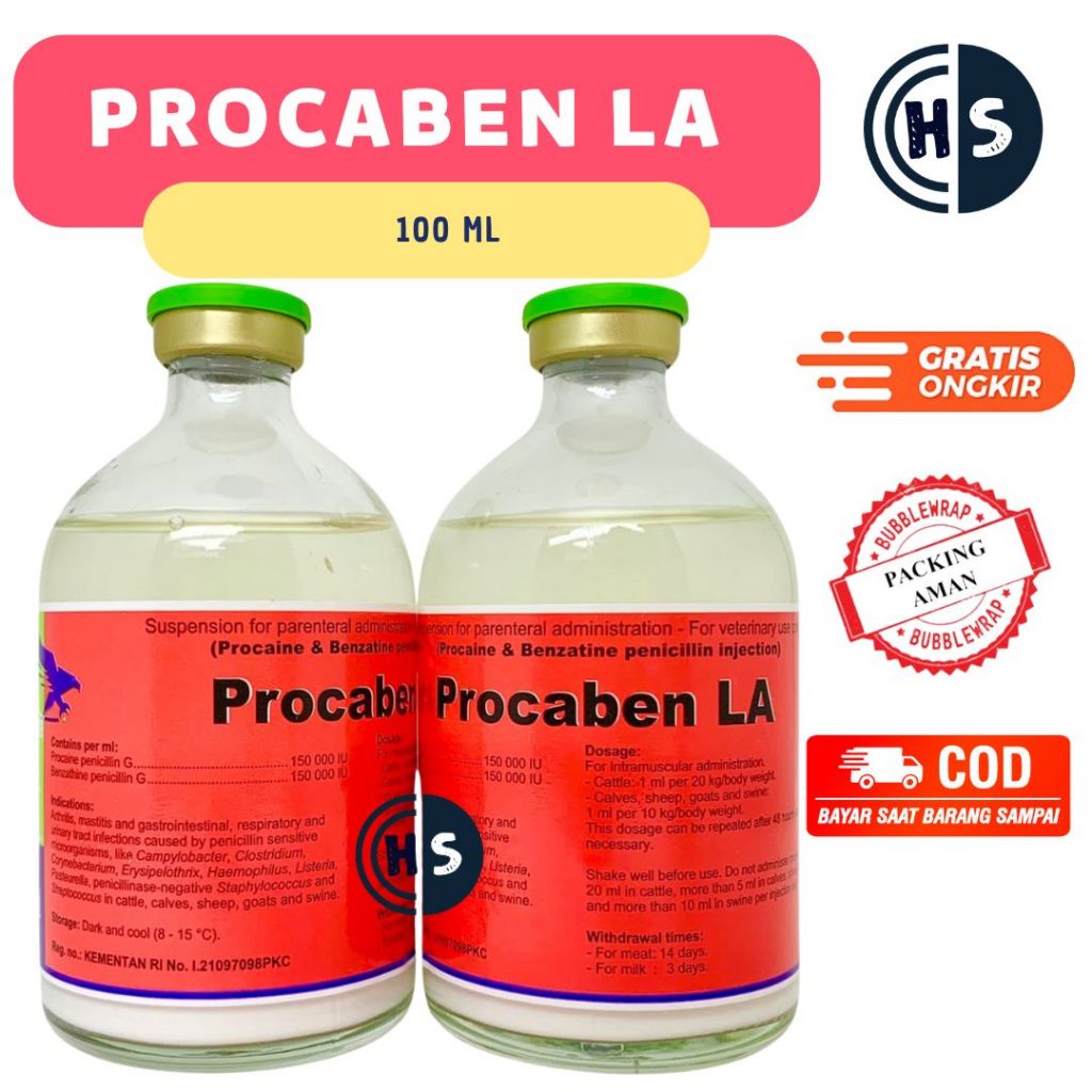 Jual PROCABEN LA 100ML - Original Pengganti Penstrep 400 | Shopee Indonesia