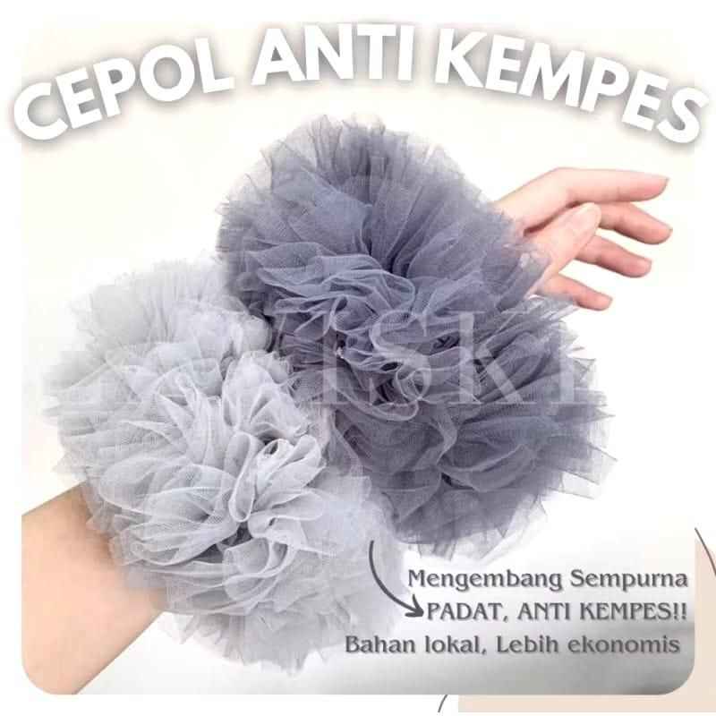 Jual Cepol Scrunchie Tile Hijab/ Ikat Rambut Cepol Jumbo Ringan Anti ...