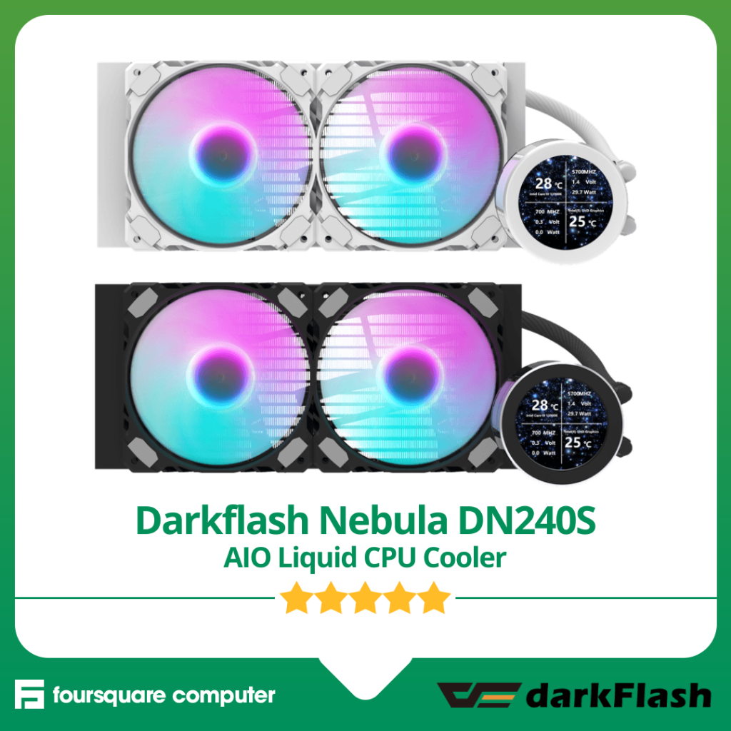 Jual Darkflash Nebula DN240S White & Black | AIO Liquid CPU Cooler ...