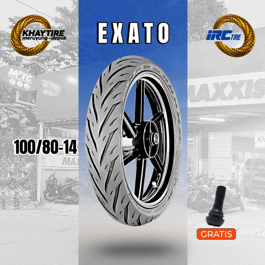 Jual Ban Motor Matic IRC EXATO 100/80 Ring 14 Tubeless | Shopee Indonesia