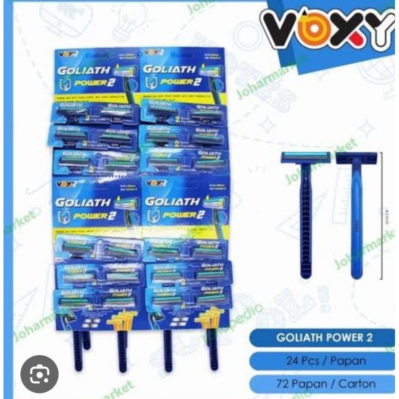 Jual alat cukur biru goliath 2 pisau 1 renceng ( 24 biji ) | Shopee Indonesia