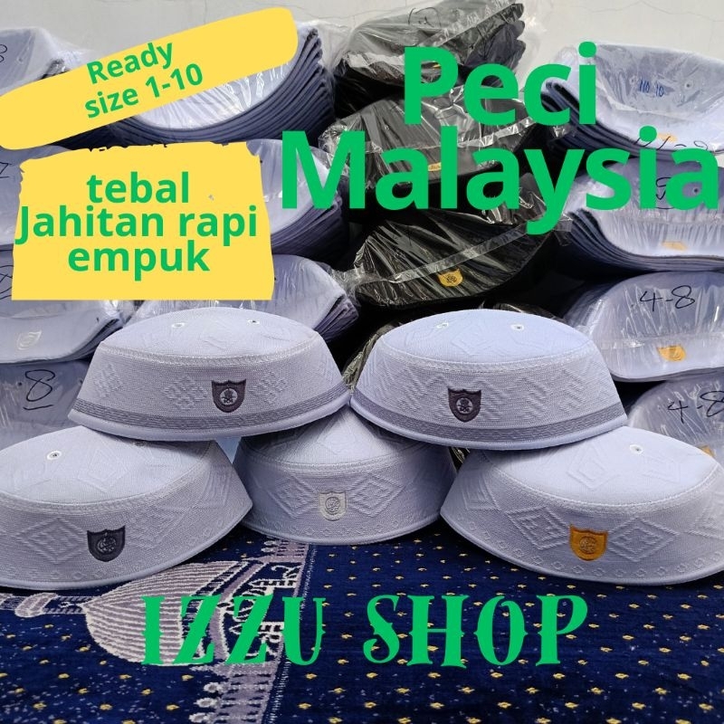 Jual kopyah Malaysia putih songkok haji original 1-10 | Shopee Indonesia