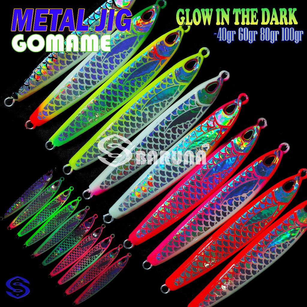 Jual Metal Jig GOMAME GID Glow In The Dark 40gr 60gr 80gr 100gr | Shopee Indonesia