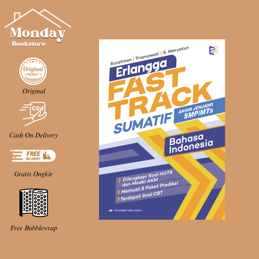 Jual ERLANGGA FAST TRACK SUMATIF SMP/MTS: BAHASA INDONESIA | Shopee ...