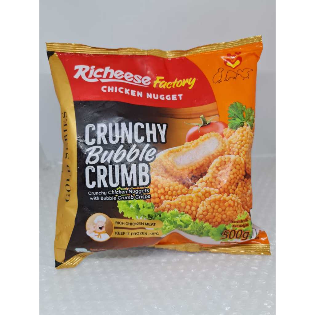 Jual RECHEESE FACTORY CHRUNCHY BUBLE CRUMB CHICKEN NUGGET 500g | Shopee ...