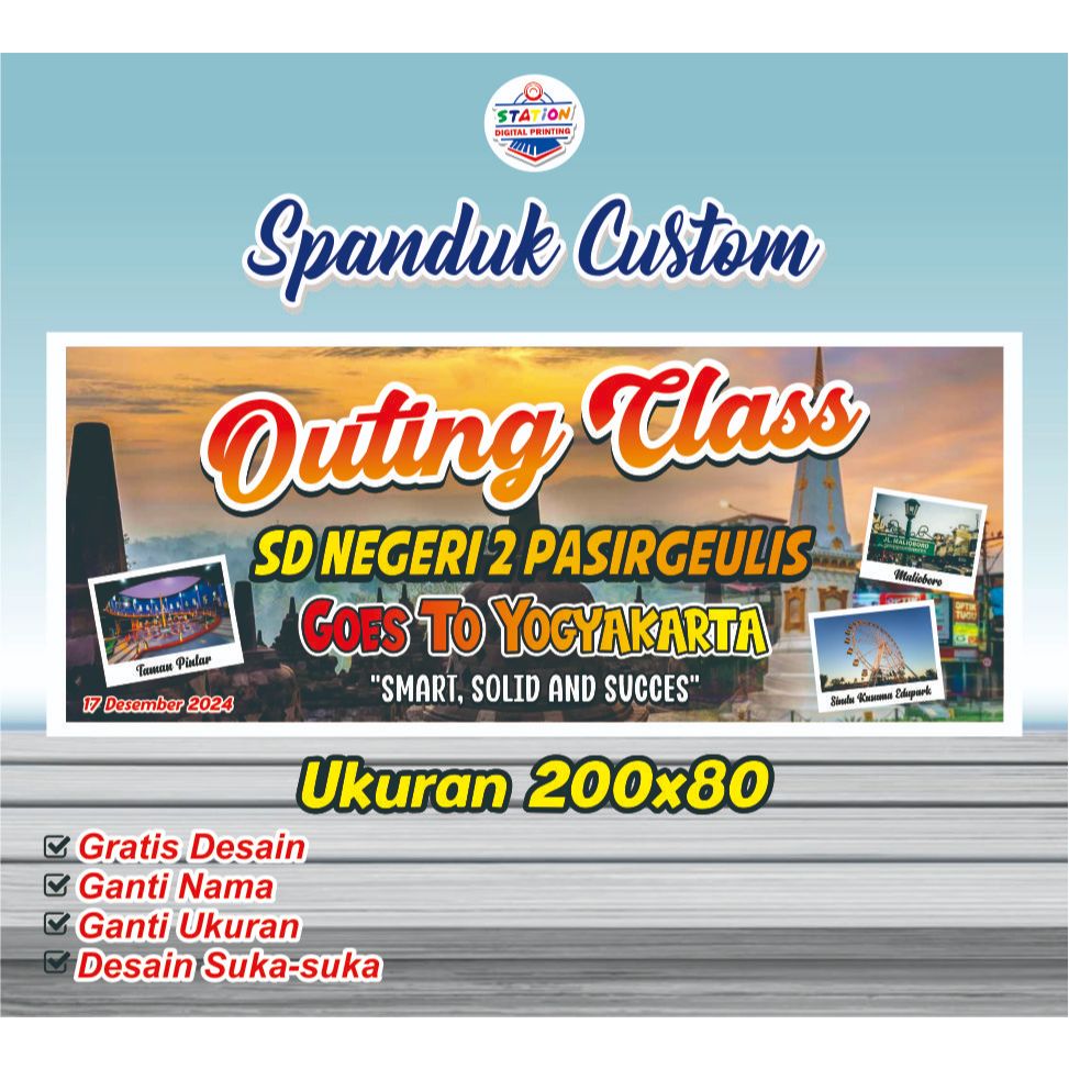 Jual Spanduk/banner outing class, family gathering, custom desain suka suka | Shopee Indonesia