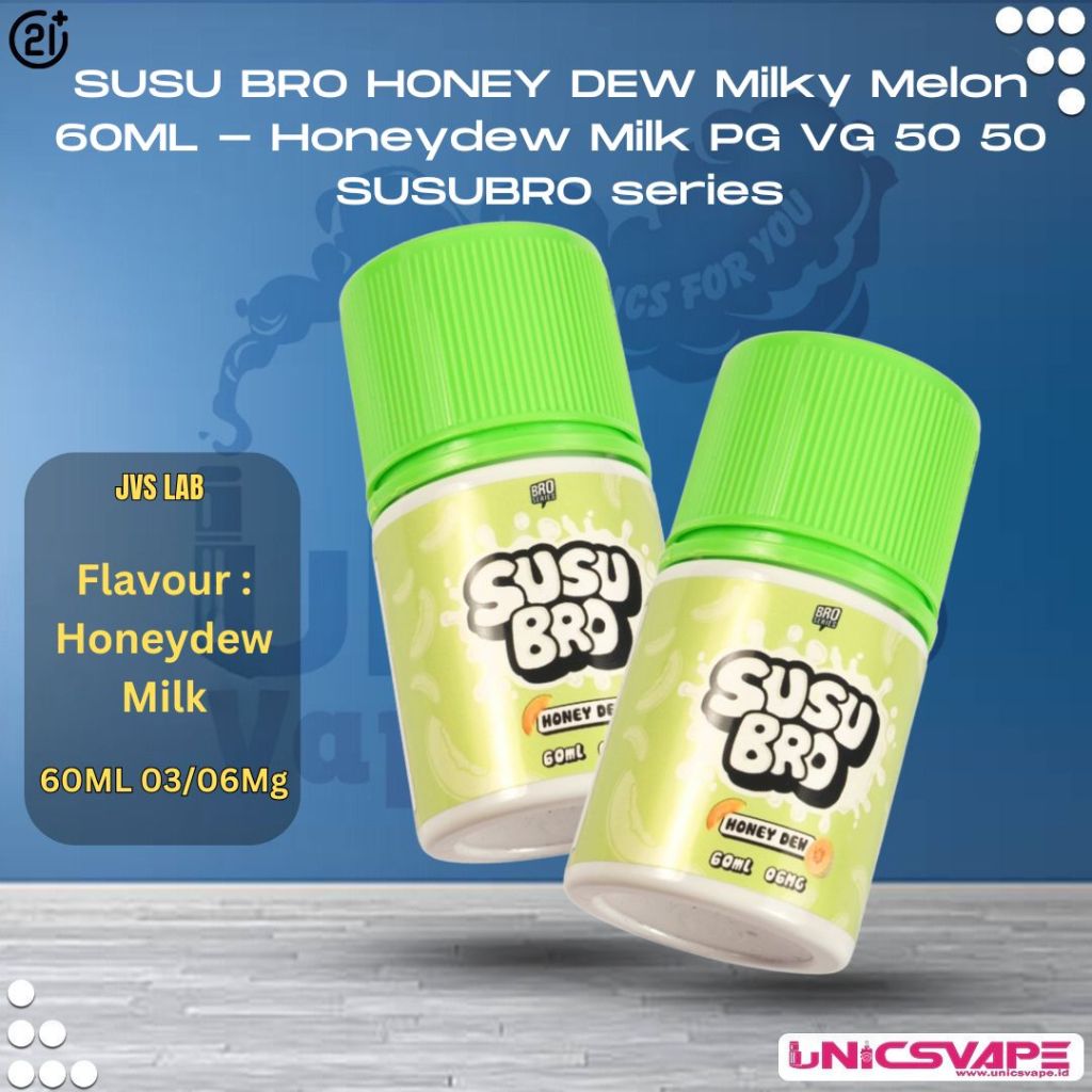 Jual SUSU BRO HONEY DEW Milky Melon 60ML - Honeydew Milk PG VG 50 50 ...