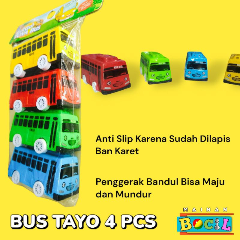 Jual Mobil Tayo Mini Tayo The Little Bus Isi 4 Pcs | Shopee Indonesia