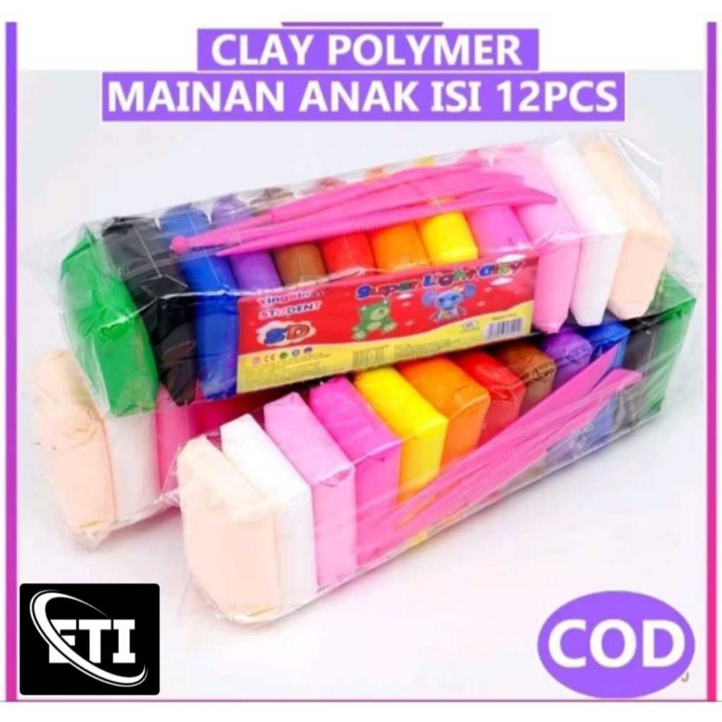 Jual Polymer Clay Magic / Mainan Anak Clay Plastisin / Lilin Mainan { 1 ...