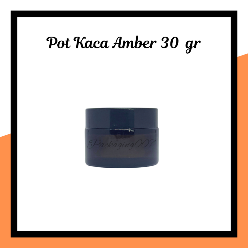 Jual Botol Kaca Pot Cream Amber 30 mL / Pot Solid Cream Bottle 30 gr | Shopee Indonesia