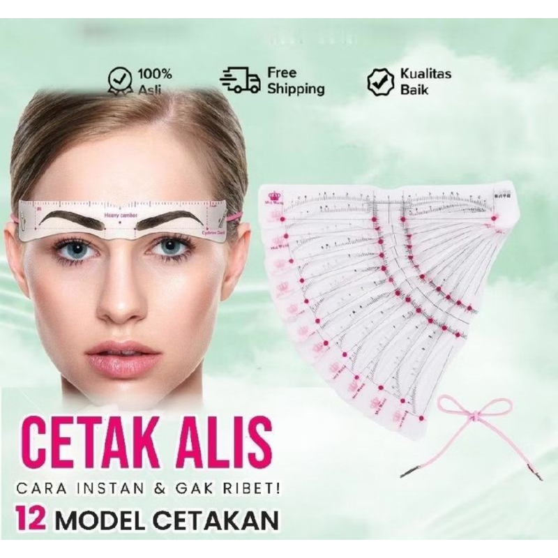 Jual Cetakan Alis 12 Pasang 12 in 1 Free Tali 12 Model Cetakan ...