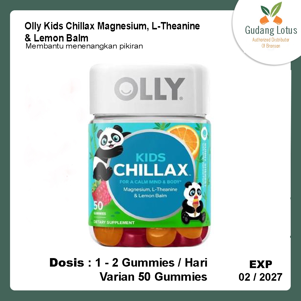 Jual Olly Kids Chillax 50 Gummies - Suplemen Anak untuk Menenangkan ...