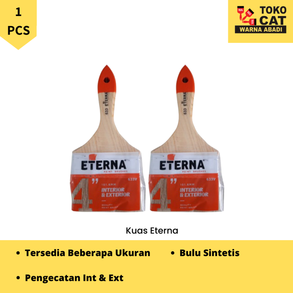 Jual KUAS ETERNA (KUAS UNTUK CAT TEMBOK , BESI DLL) | Shopee Indonesia