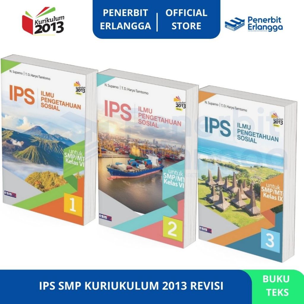 Jual [Erlangga Official] Ips Smp Kelas 7 8 9 Kurikulum 2013 Revisi ...