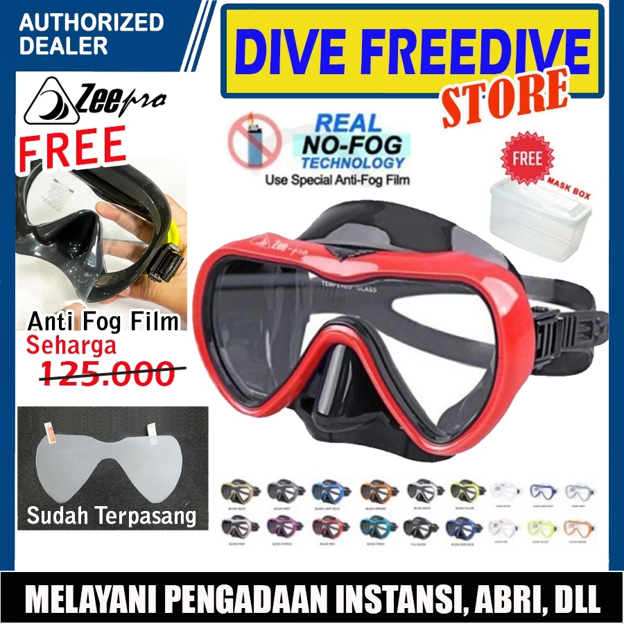 Jual Mask Diving Zeepro Vader HD Single Lens Anti Kabut Embun No Fog ...
