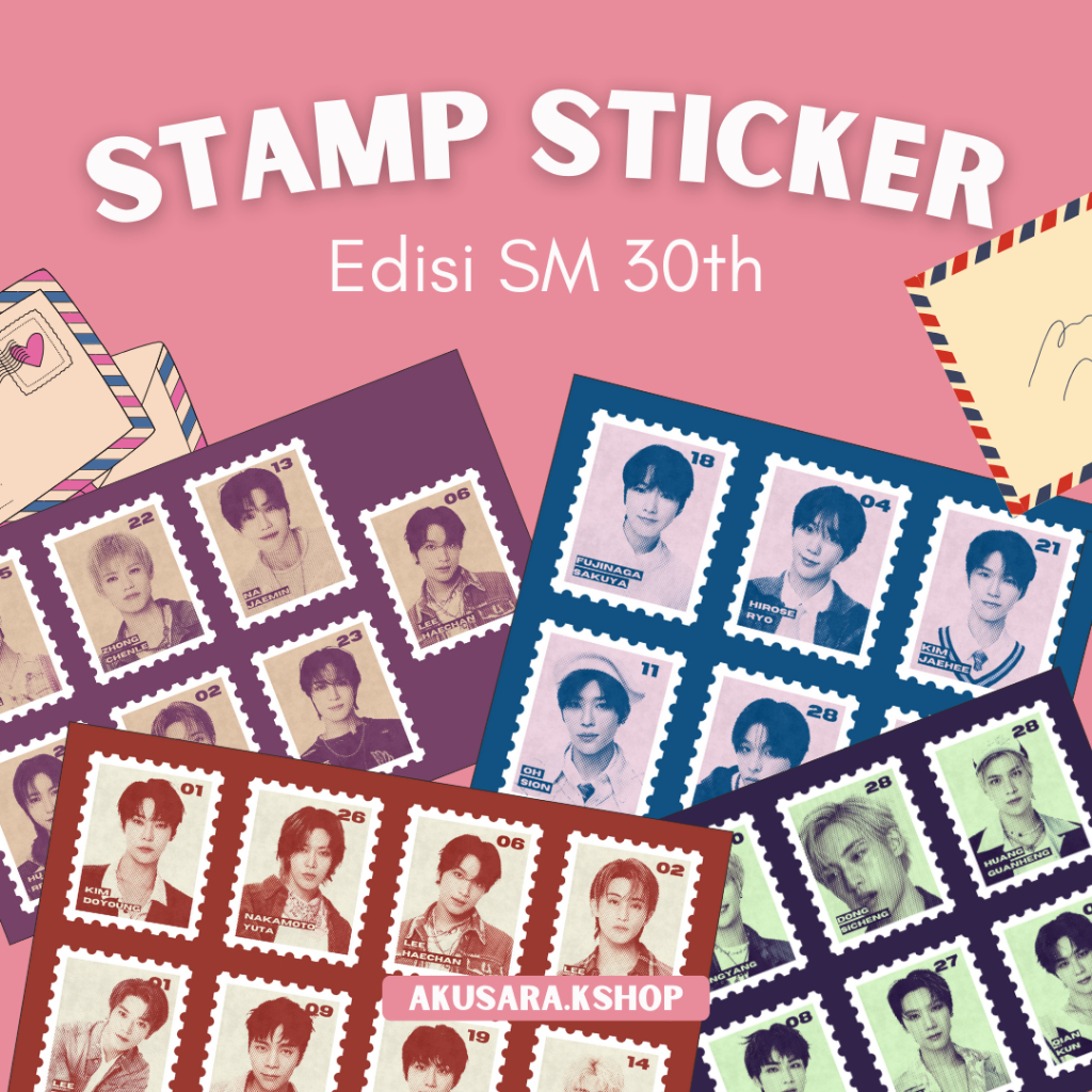 Jual STICKER STAMP KPOP NCT DREAM NCT 127 WAYV NCT WISH SM EDISI 30th ...