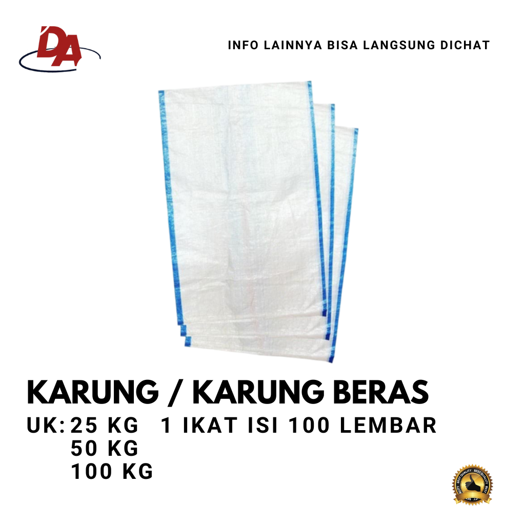 Jual Karung Plastik Setara Gabah 25 kg 50 kg 60kg 100 kg / Karung Beras ...