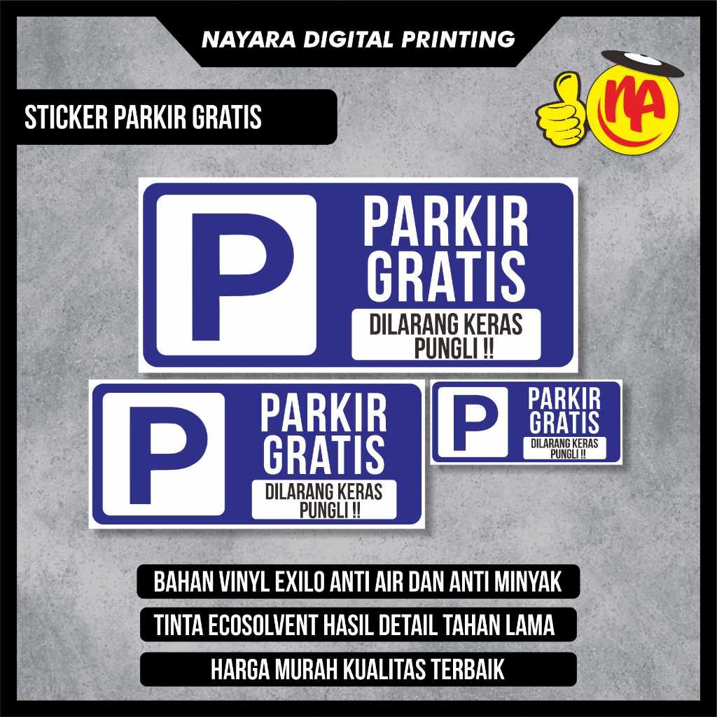 Jual stiker parkir gratis stiker signboard | Shopee Indonesia