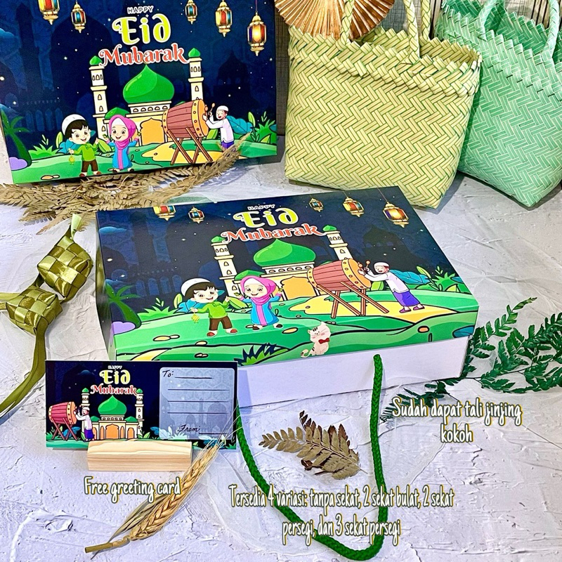 Jual Dus Kue kering Motif Lebaran | Box Kuker Lebaran | Box Sekat Kue ...