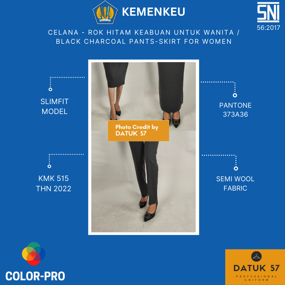 Jual International Quality : Rok/Celana Executive Seragam Kemenkeu Hitam Keabuan Khusus Wanita ...