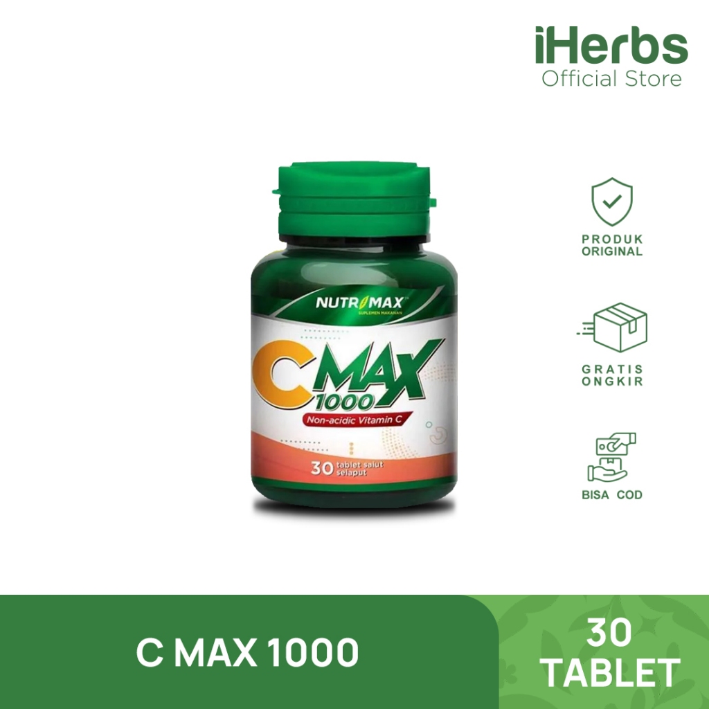 Jual Nutrimax C max 1000 CMax 30 Tablet Vitamin C Vit C Imunitas Daya ...