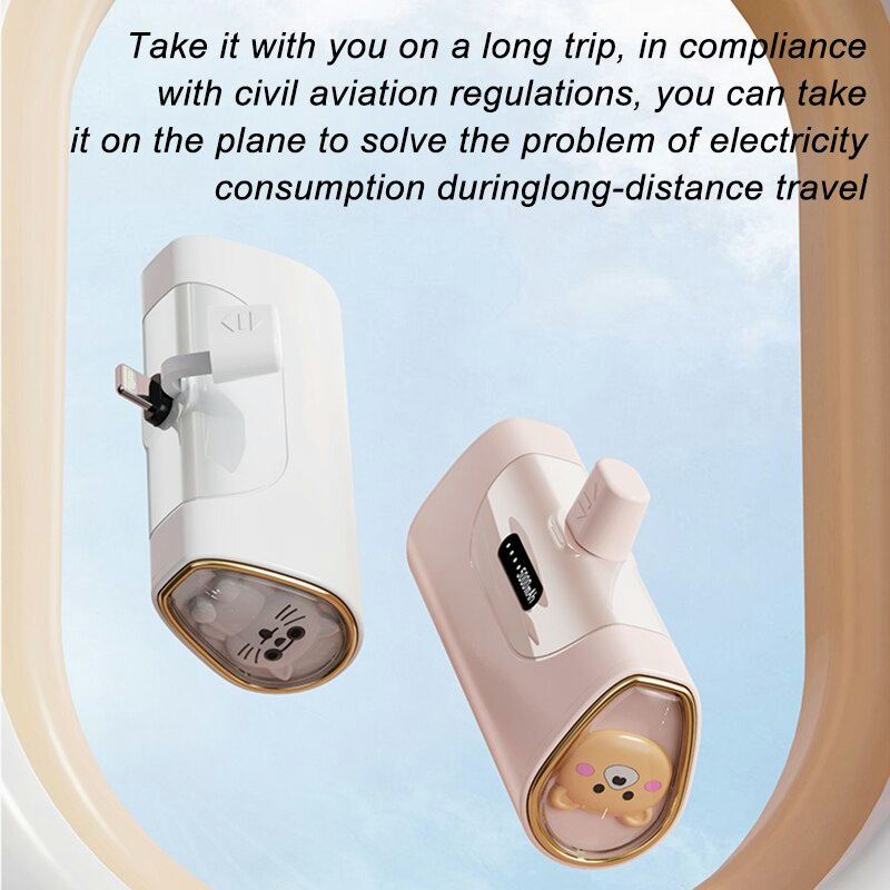 Jual Powerbank Portable Mini 5000mah 2 output PD Type c and lightning ...