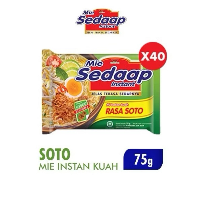 Jual Mie Sedaap Instant Rasa Soto 75g 1dus | Shopee Indonesia