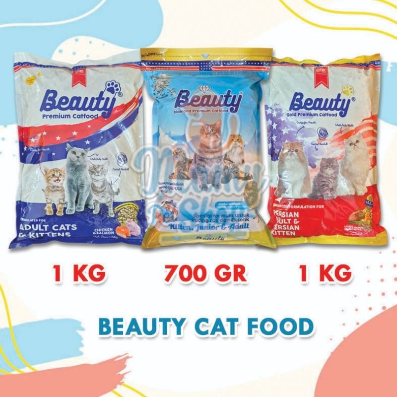 Jual BEAUTY PAKAN KUCING PREMIUM 1 KG | GOLD 1 KG | DIAMOND 700 GR ...