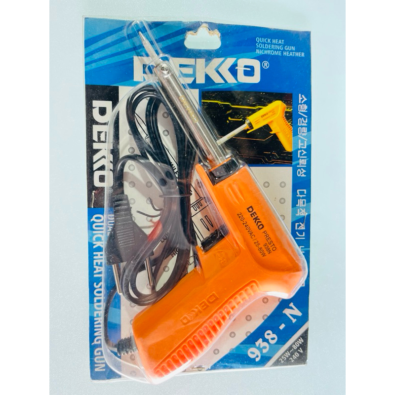 Jual Solder GUN Solder Tembak DEKKO PRESTO 938N 25-80Watt | Shopee ...