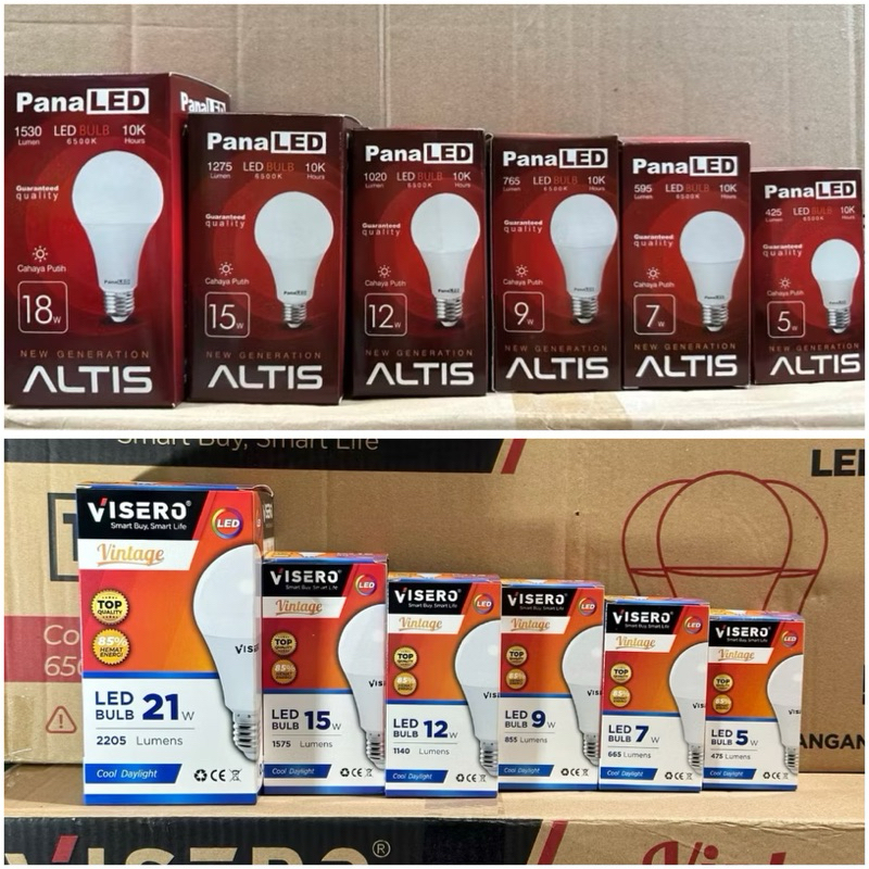 Jual Lampu PANALED ALTIS / VISERO VINTAGE 5W 7W 9W 12W 15W 18W 21W 23W Lampu LED Bulb Panaled ...