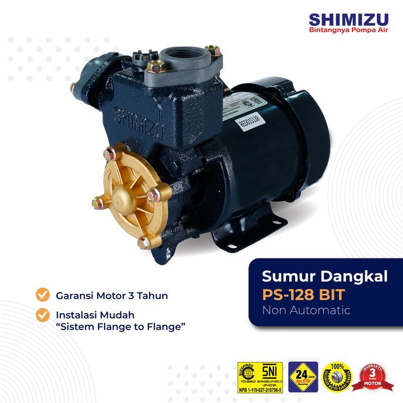 Jual SHIMIZU WATER PUMP NON-OTOMATIS 125 WATT PS-128 BIT | Shopee Indonesia