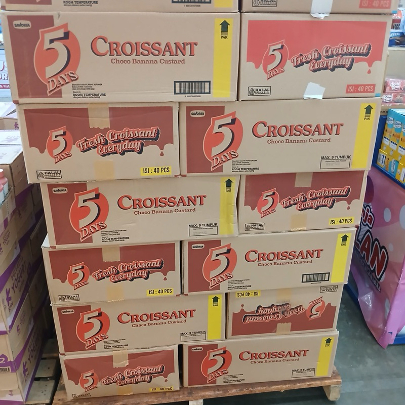 Jual 5 days Croissant pck 60g Kemasan 1 dus | Shopee Indonesia