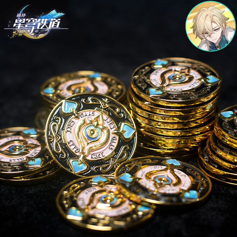 Jual [READY JKT] HSR Aventurine coin set (4 pcs) cosplay props - Props ...