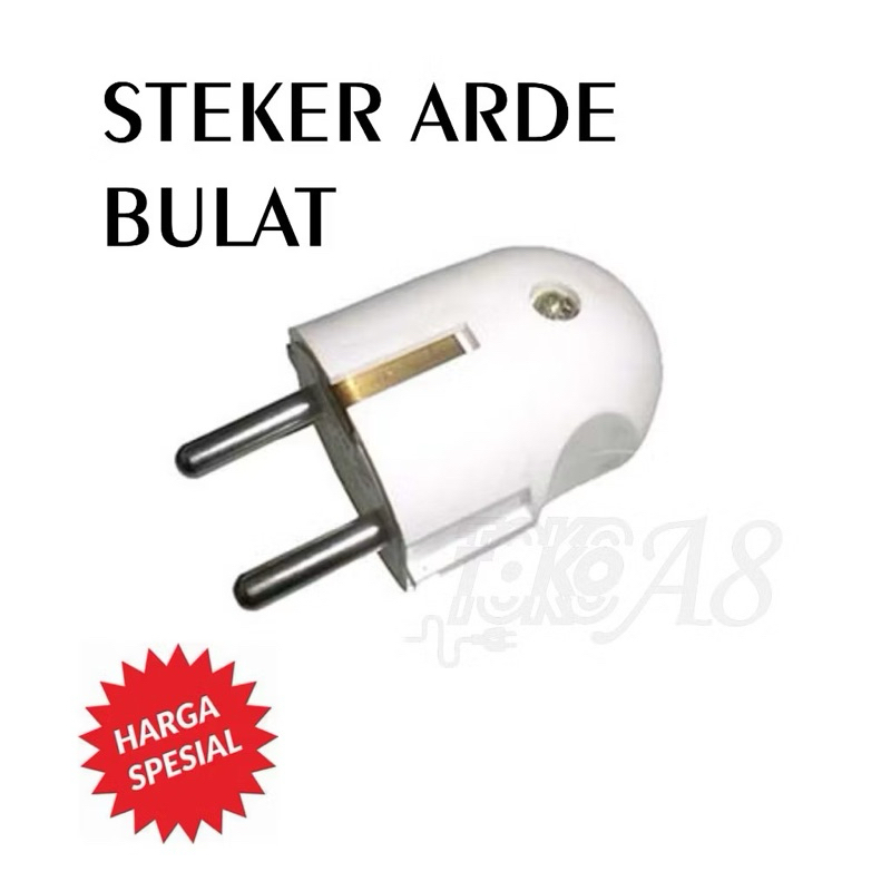 Jual Steker arde bulat colokan kabel listrik harga grosir per pcs ...