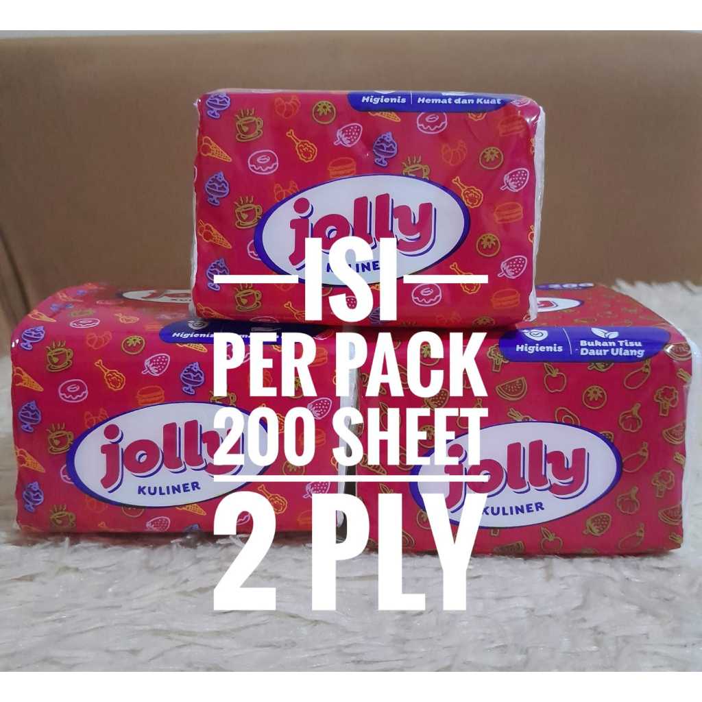 Jual Tissue Jolly Pop Up 200 Sheet 2 Ply |Tissue Restoran |Tissue Rumah ...