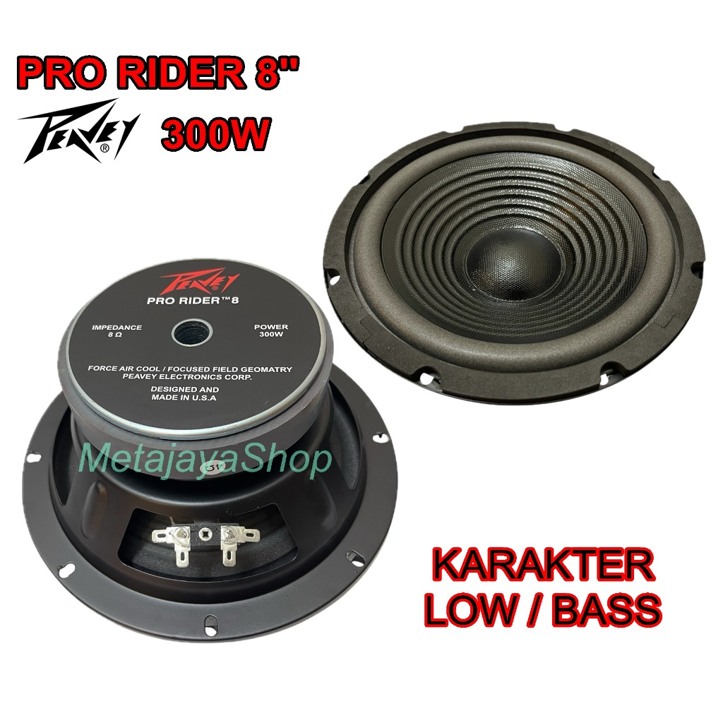 Jual Speaker Component PRO RIDER 8" 300 Watt Karakter Mid/Low | Shopee ...
