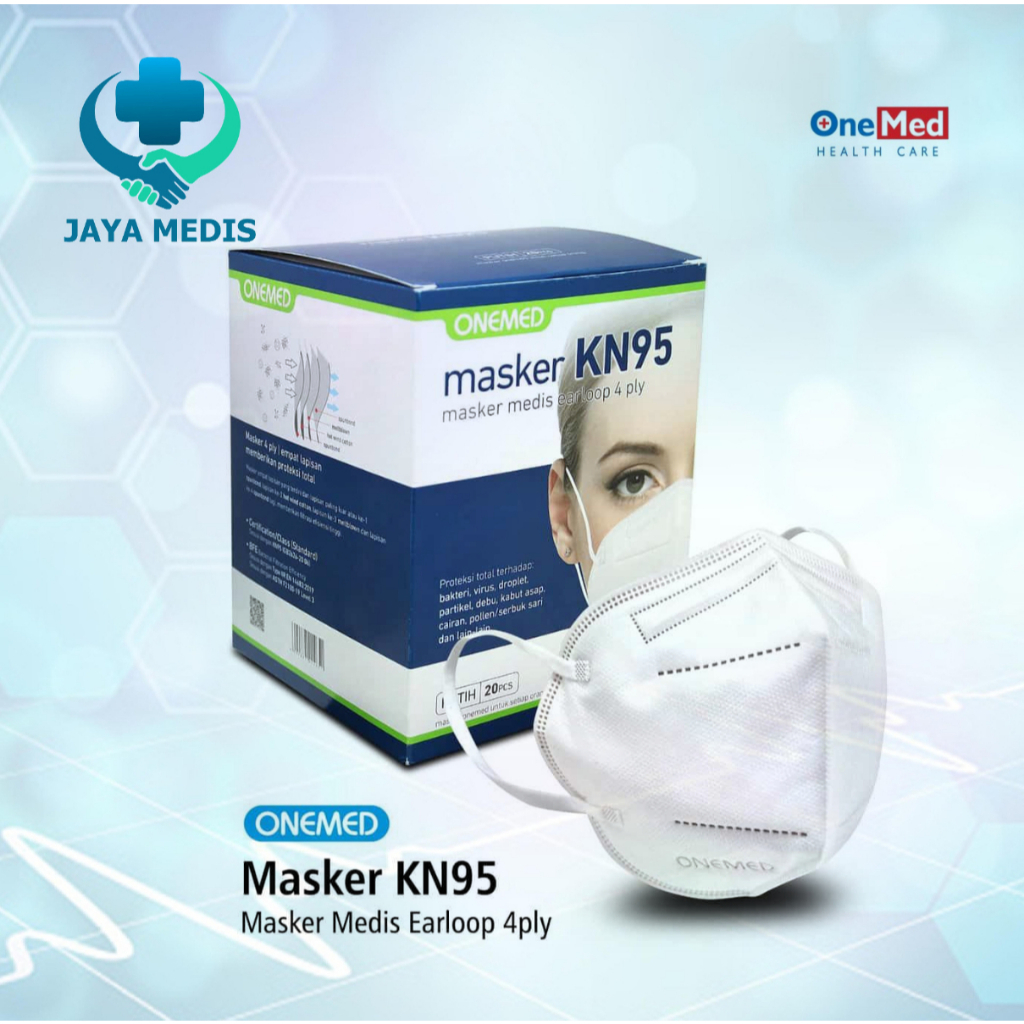 Jual Masker KN95 Onemed 4ply perbox isi 20pcs | Shopee Indonesia