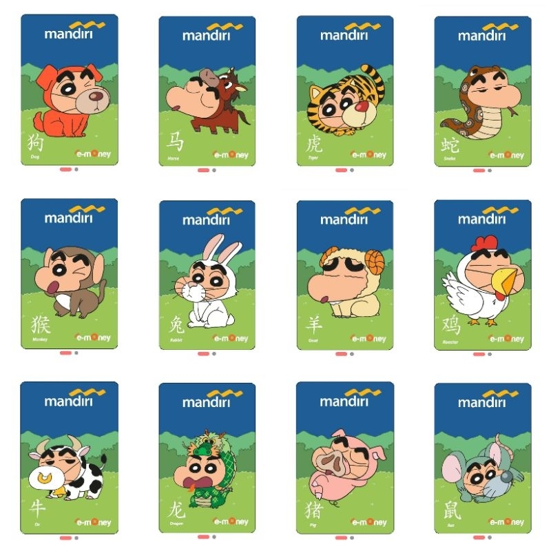 Jual E-money Mandiri Edisi Crayon Sinchan Shio/Mandiri E-money/E-toll ...