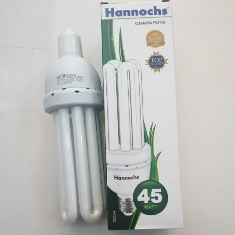 Jual HANNOCH PLC 45 WATT PUTIH BOHLAM 4 JARI SAVING ENERGY HEMAT ENERGI PLC HANOCH 45W 45 W 45 ...