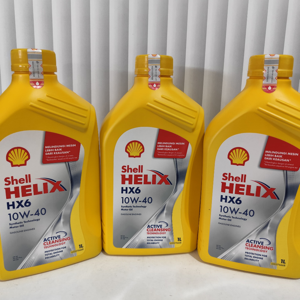 Jual (READY COD) GROSIR OLI SHELL HELIX HX6 10w40 1L Paket Usaha ...