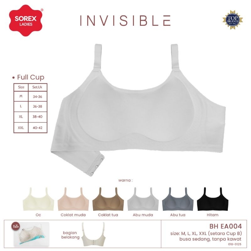 Jual Sorex Invisible Bra BH EA 004 Busa Sedang Tanpa Kawat kait 3 Cup 3 ...