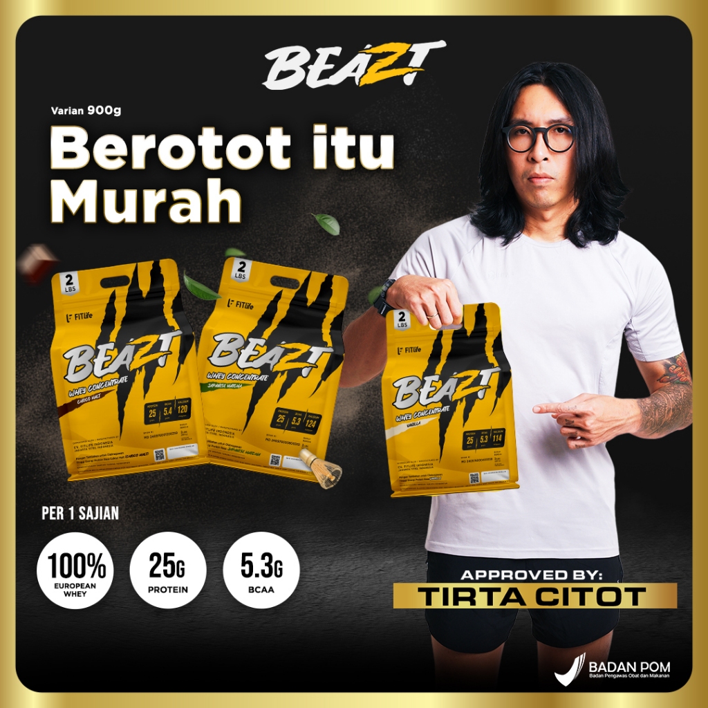 Jual FITlife Beazt 2lbs/900gr - Whey Protein Concentrate (Ex Wpro ...