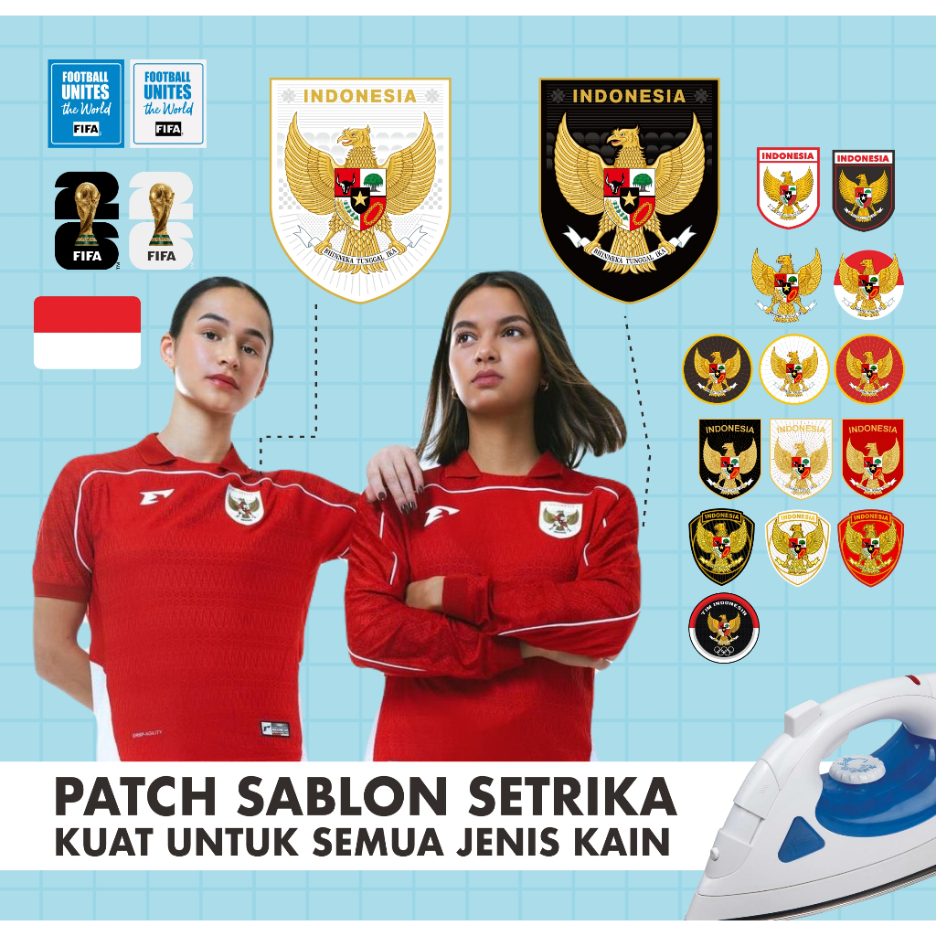 Jual IRON PATCH LOGO TIMNAS Sablon Setrika Baju | DTF Sablon JERSEY ... Jual IRON PATCH LOGO TIMNAS Sablon Setrika Baju | DTF Sablon JERSEY ...