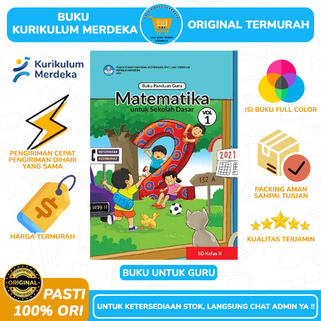 Jual Buku Panduan Guru Matematika Vol 1 Kelas 2 SD - Kurikulum Merdeka | Shopee Indonesia