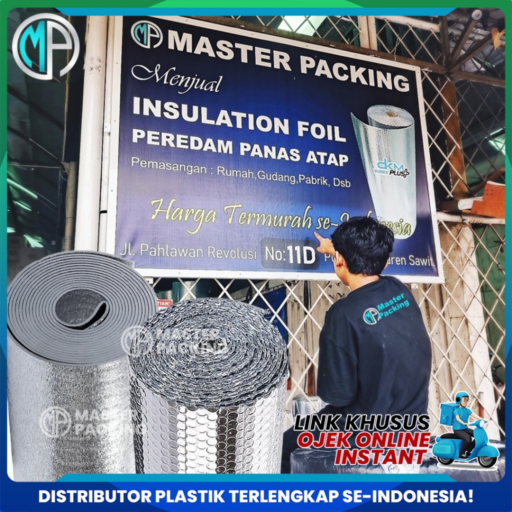 Jual Peredam Panas Atap Bubble Insulation Foil PE Foam Foil Roll 60 ...