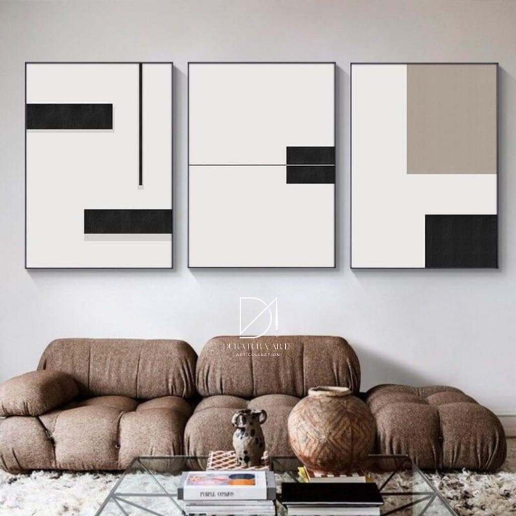 Jual Lukisan Abstak Modern Minimalis Simple 1set 3pcs - Lukisan ...
